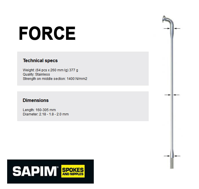 Sapim Force Spokes | FastStore PDP